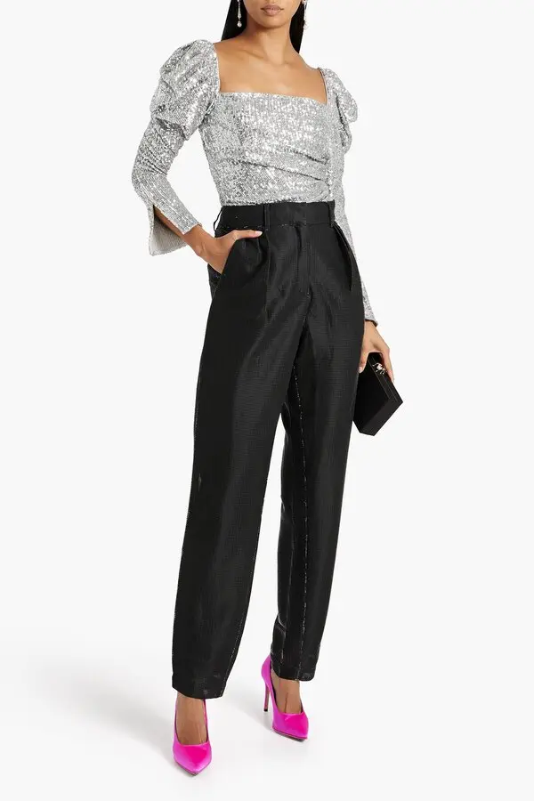 Simkhai Allura Sequined Jersey Top