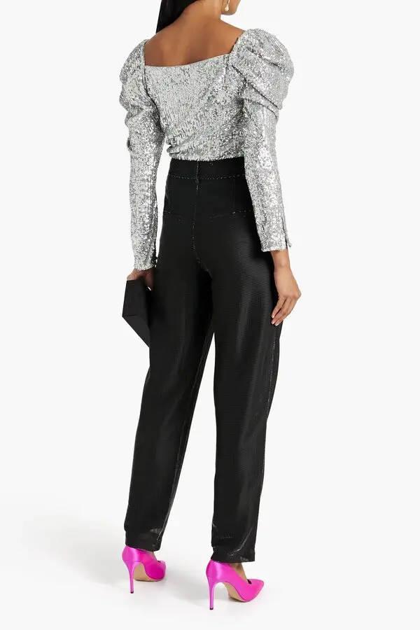 Simkhai Allura Sequined Jersey Top