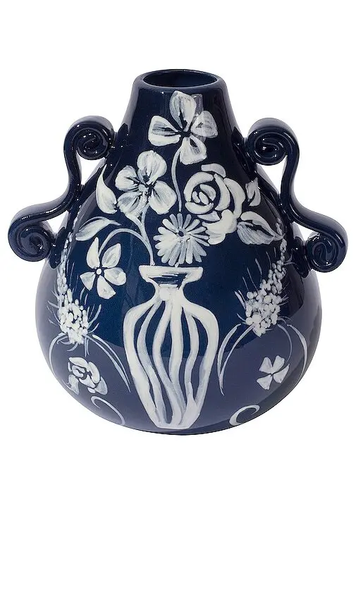 VAISSELLE Too Hot To Handle Vase In Navy - Midnight