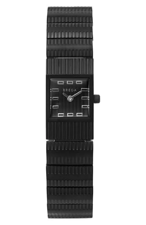 BREDA Groove Square Bracelet Watch - Black
