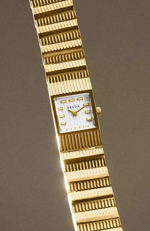 BREDA Groove Square Bracelet Watch - Gold