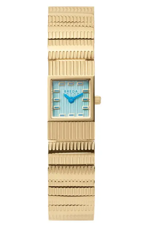 BREDA Groove Square Bracelet Watch - Gold/blue