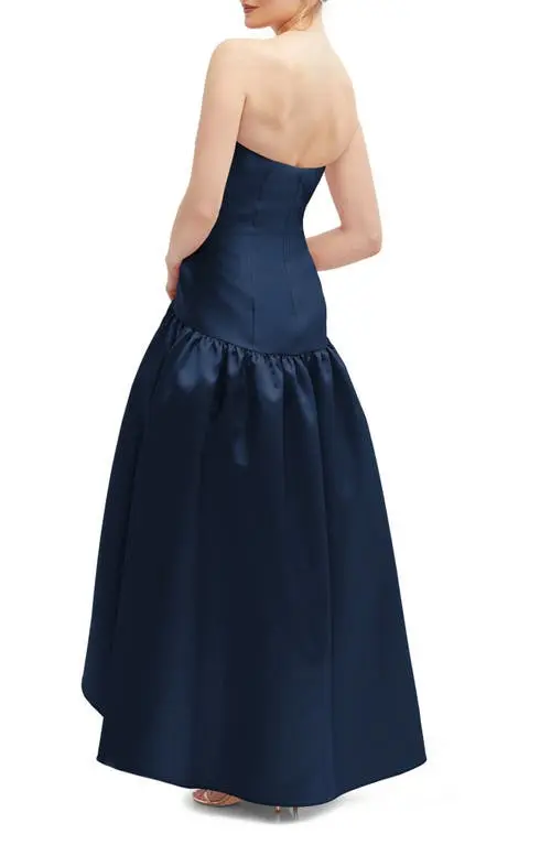 Alfred Sung Strapless High-low Gown - Midnight