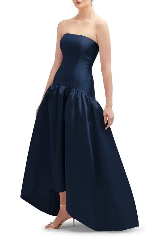 Alfred Sung Strapless High-low Gown - Midnight
