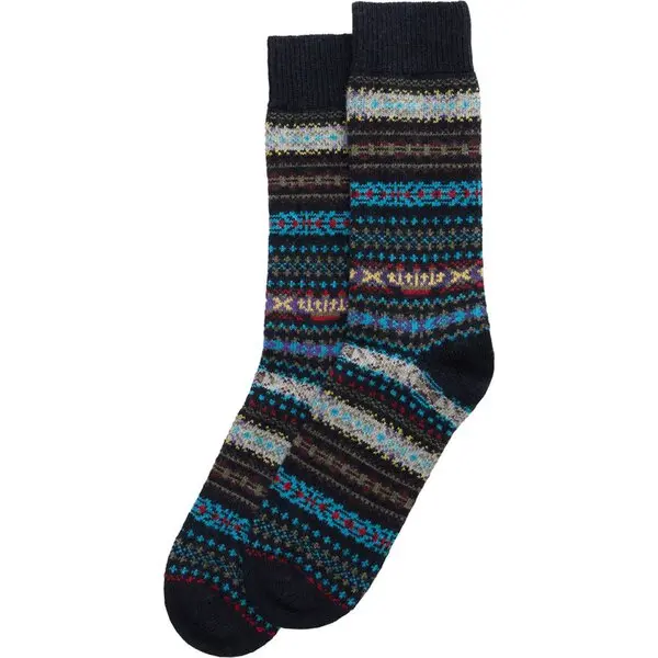 Barbour Boyd Lambswool Blend Socks - Navy