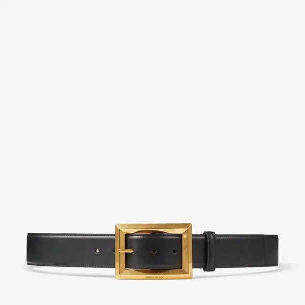 JIMMY CHOO Arlie Calf Leather Belt - Black
