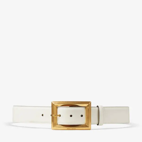 JIMMY CHOO Arlie Calf Leather Belt - Neutral