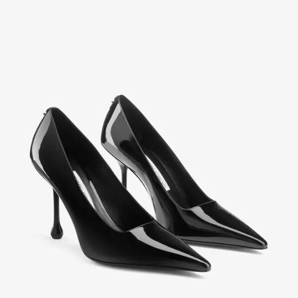 JIMMY CHOO Ixia 95 Patent Leather Pumps - Black