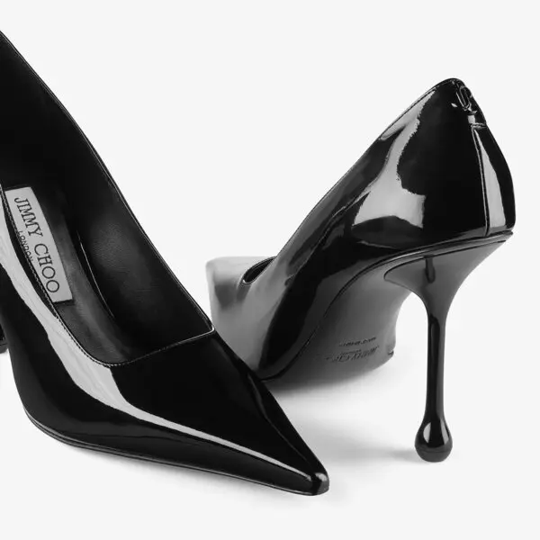 JIMMY CHOO Ixia 95 Patent Leather Pumps - Black