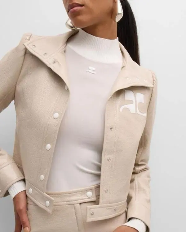 COURREGES Textured Vinyl Jacket - Gray