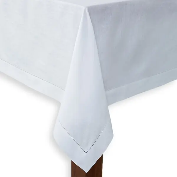 SFERRA Classico Oblong Tablecloth, 90 Round - White