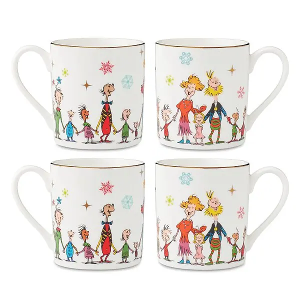 LENOX Merry Grinchmas Mugs, Set Of 4 - Multi