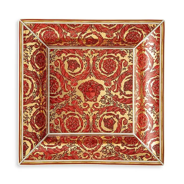 Versace Medusa Garland Tray - Red/gold