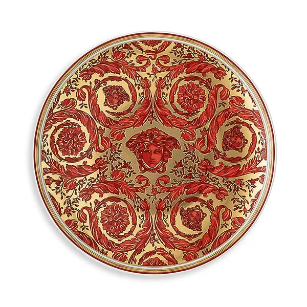 Versace Medusa Garland Bread & Butter Plate - Red/gold