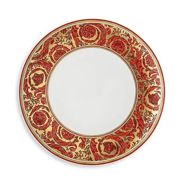 Versace Medusa Garland Dinner Plate - Red/gold