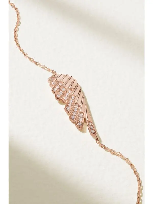 GARRARD Wings Rising Diamond & 18-karat Rose Bracelet
