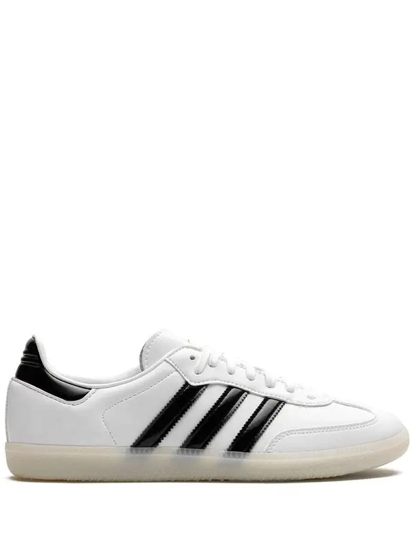 Adidas X Jason Dill Samba Patent-leather Sneakers - White