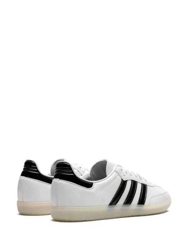 Adidas X Jason Dill Samba Patent-leather Sneakers - White