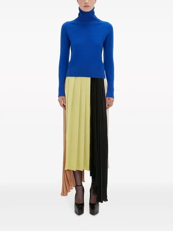 Victoria Beckham Full-neck Wool Jumper - Blue
