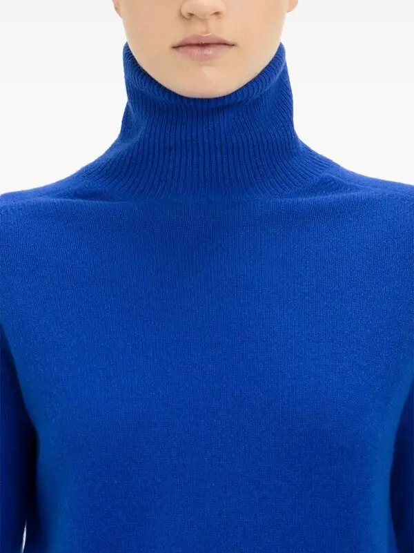 Victoria Beckham Full-neck Wool Jumper - Blue