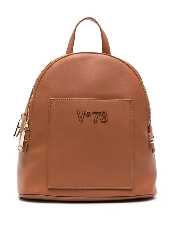 V°73 Logo-Embroidered Backpack - Brown | Editorialist display picture 3