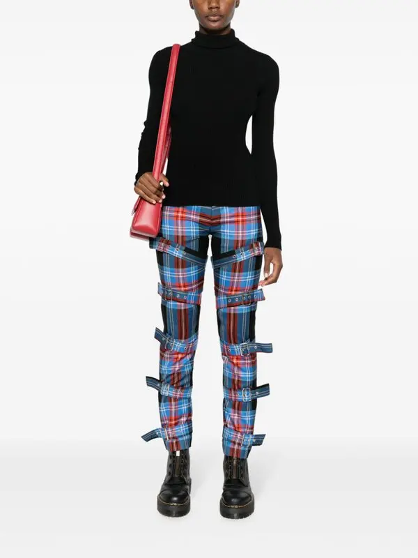 CHARLES JEFFREY Tartan Buckled Trousers