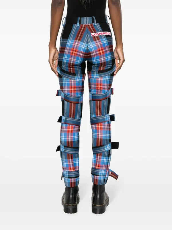 CHARLES JEFFREY Tartan Buckled Trousers