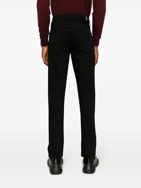 7 For All Mankind Mid-rise Slim-fit Jeans - Black