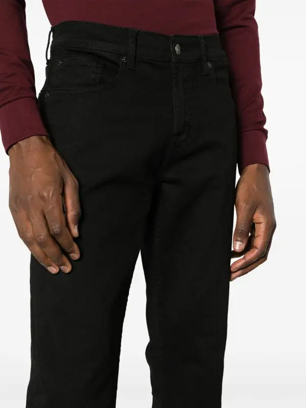 7 For All Mankind Mid-rise Slim-fit Jeans - Black