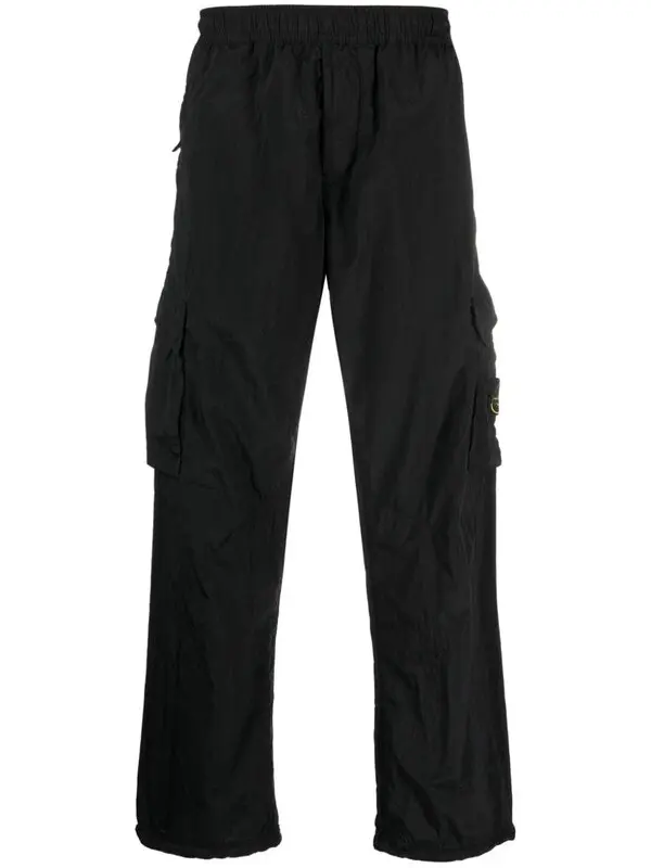 Stone Island Tapered Cargo Trousers - Black