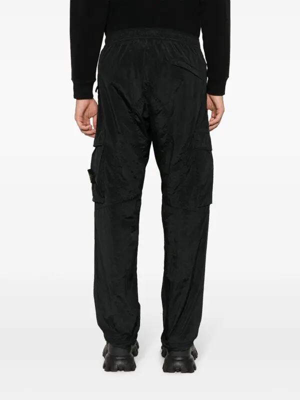 Stone Island Tapered Cargo Trousers - Black