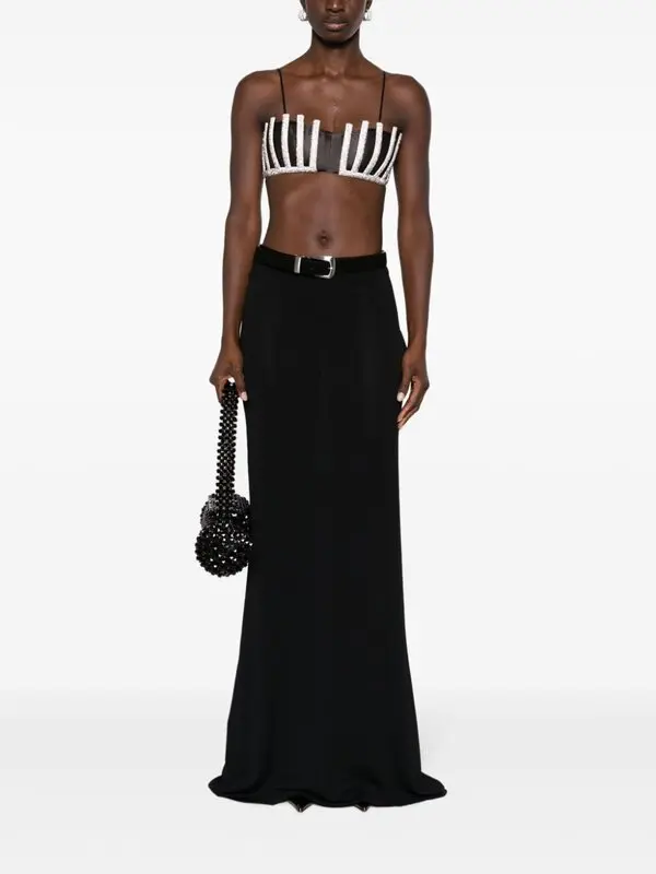 NUE Lotus Rhinestone-embellished Top