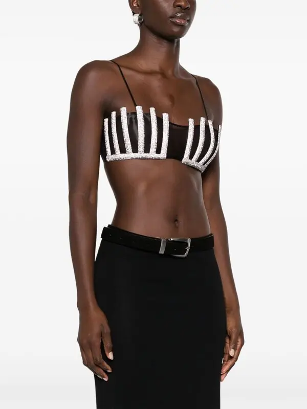 NUE Lotus Rhinestone-embellished Top