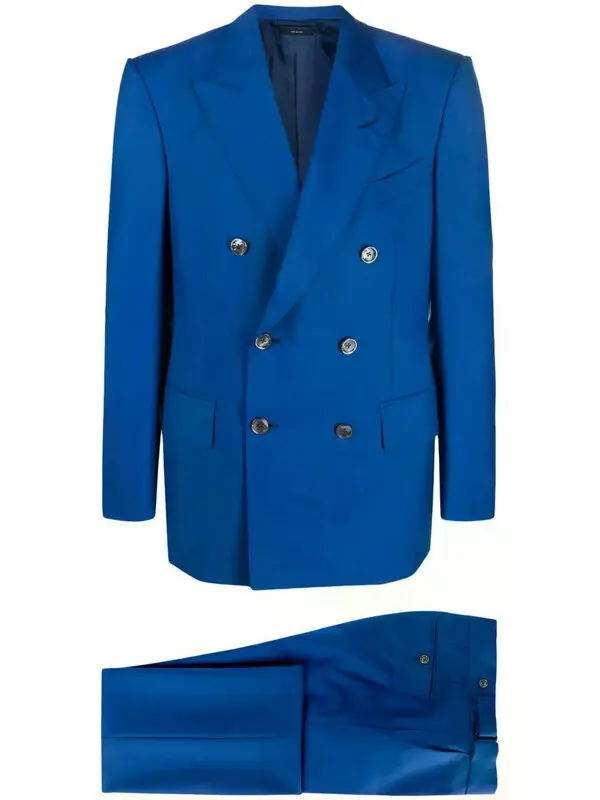 TOM FORD Double-breasted Suit - Blue