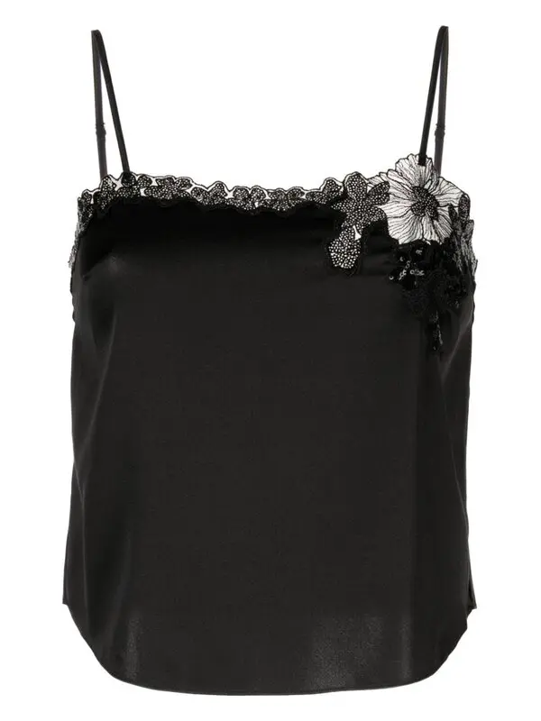FLEUR DU MAL Sequined Camisole Top