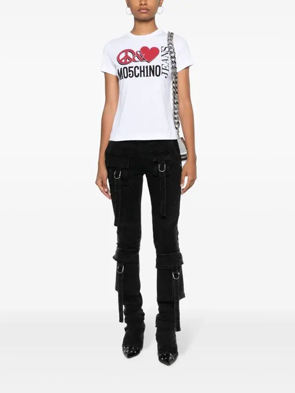 Moschino Logo Print Cotton T-shirt