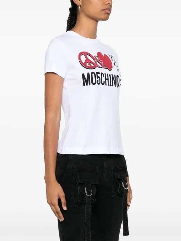 Moschino Logo Print Cotton T-shirt