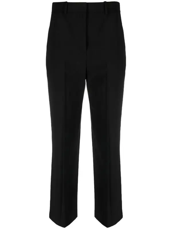 Theory High-waisted Cropped Trousers - Black