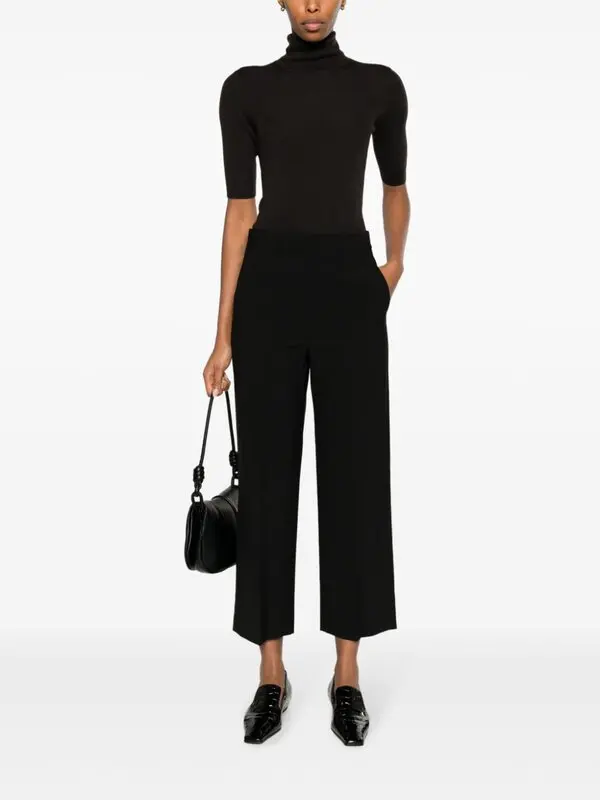 Theory High-waisted Cropped Trousers - Black