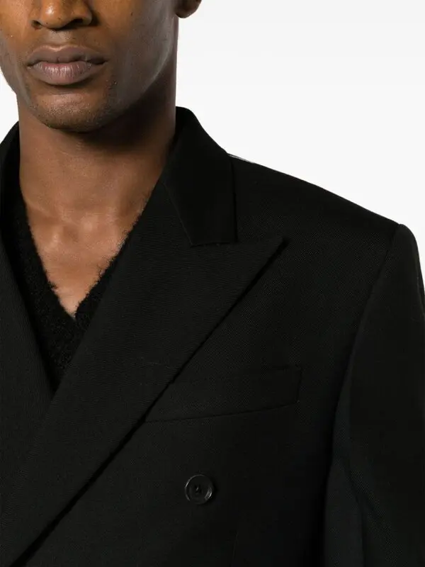 Versace Double-breasted Virgin Wool Blazer
