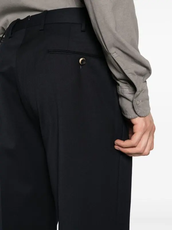 PT TORINO Straight-leg Tailored Trousers - Blue