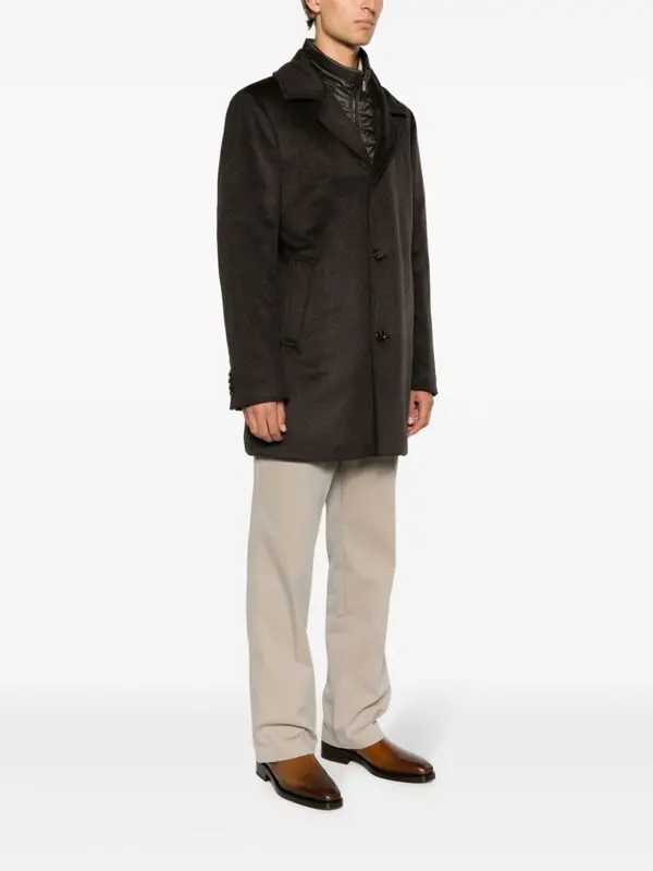 MOORER Single-breasted Peaked Coat