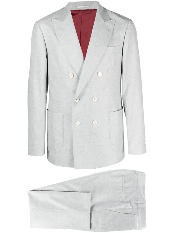 Brunello Cucinelli Double-breasted Flannel Suit