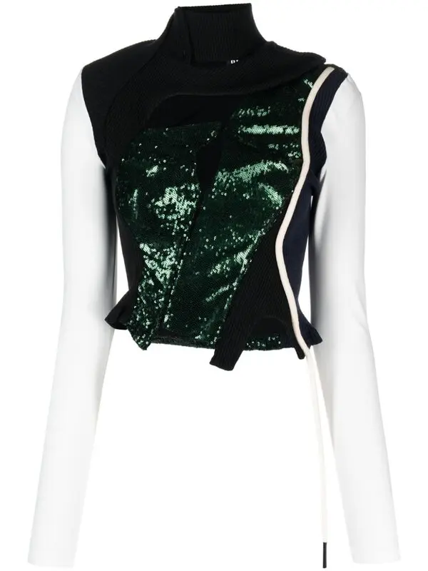 Ottolinger Sequin-embellished Panelled Top