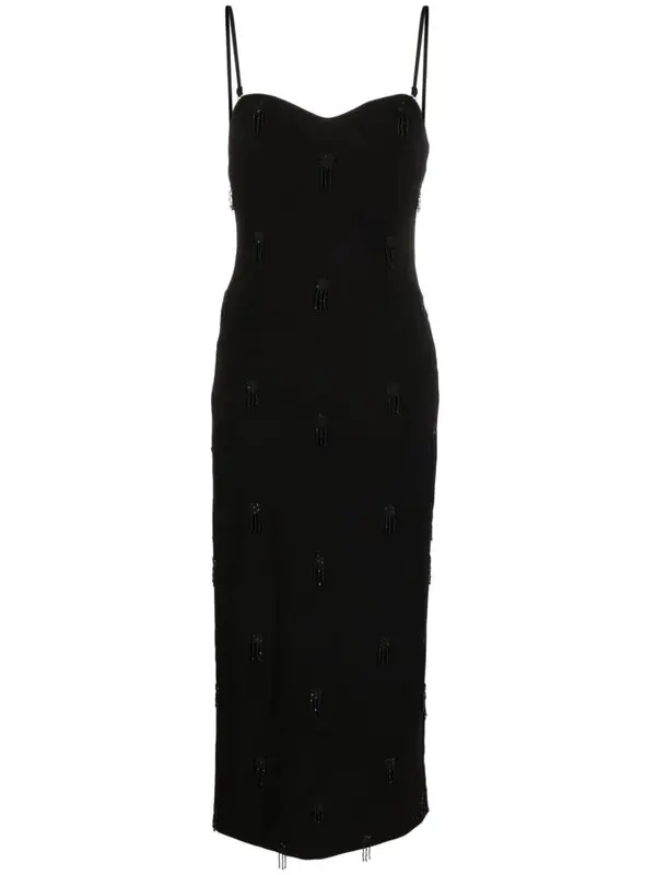 P.a.r.o.s.h Embroidered Crepe Midi Dress