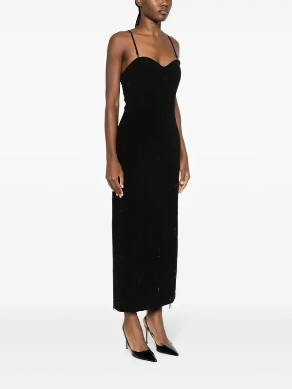 P.a.r.o.s.h Embroidered Crepe Midi Dress