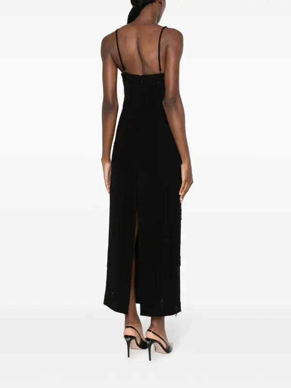 P.a.r.o.s.h Embroidered Crepe Midi Dress