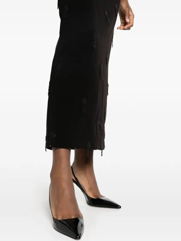 P.a.r.o.s.h Embroidered Crepe Midi Dress