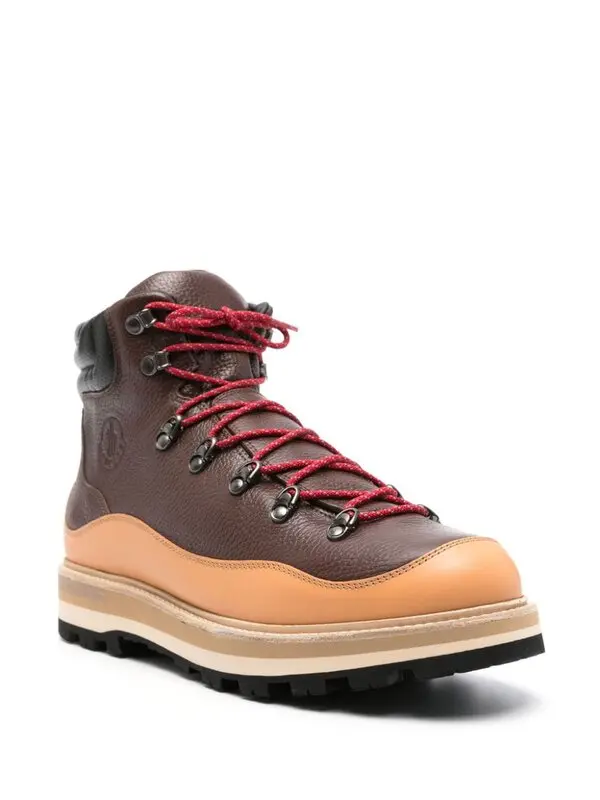 Moncler Peka Trek Leather Hiking Boots - Brown