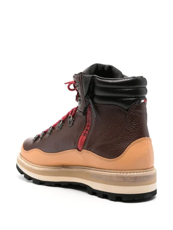 Moncler Peka Trek Leather Hiking Boots - Brown